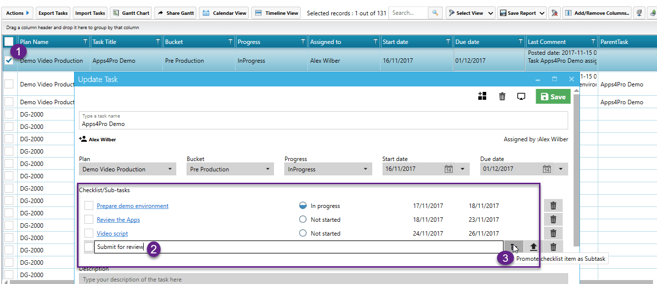 How To Create Sub Tasks For Microsoft Planner Tasks Using Apps4 Pro