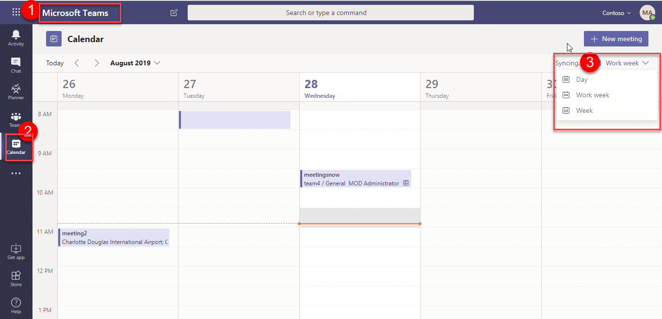 Calendar App In Microsoft Teams